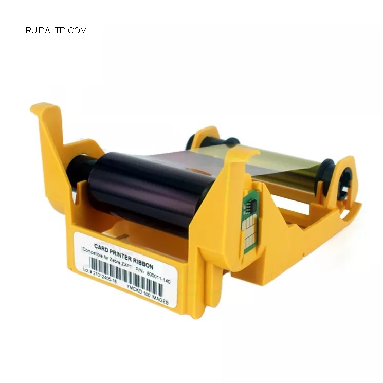 Compatible ID Card Printer Ribbon 800011-140 YMCKO For Zebra ZXP1 100 ...